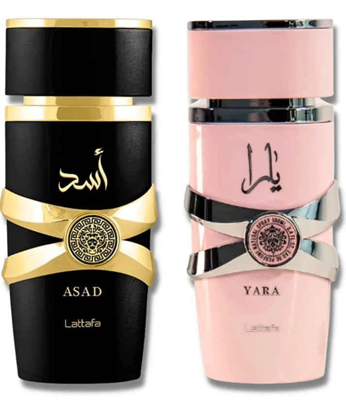 Pack: YARA Mujer + ASAD Hombre de Lataffa. 100 ml. Perfume árabe mujer ...
